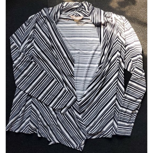 TanJay | Sweaters | Tanjay Black And White Stripes Open Front Cardigan ...